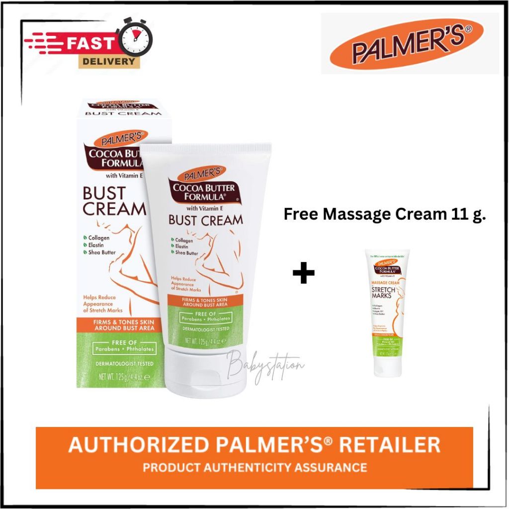 Palmers, Cocoa Butter Formula with Vitamin E, Bust Cream, (125 g)+ Free ...