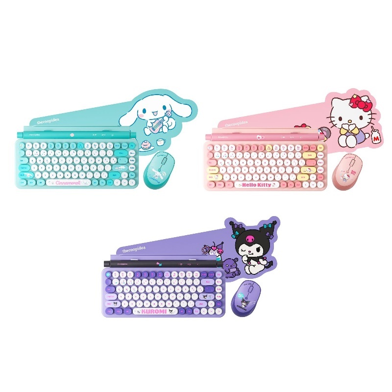 Thecoopidea Sanrio Wireless Keyboard Mouse Set Cinnamoroll Hello Kitty ...