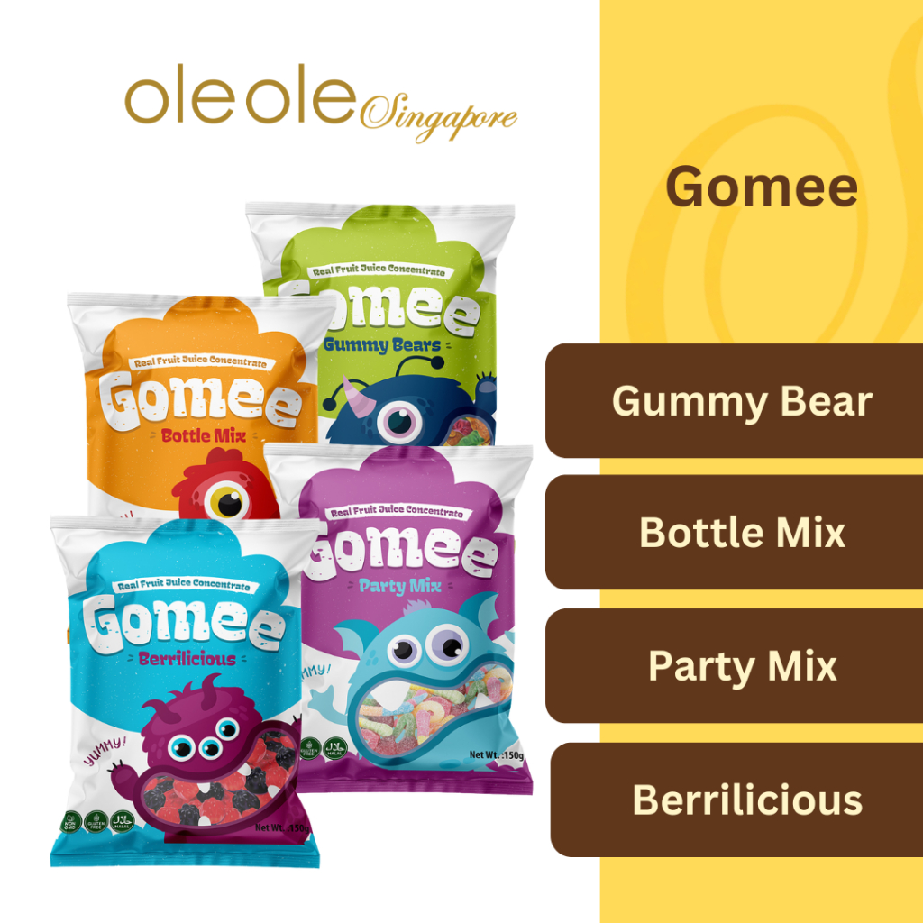 Gomee Real Fruit Juice Gummies 150g (Berrilicious/Bottle Mix/Gummy ...
