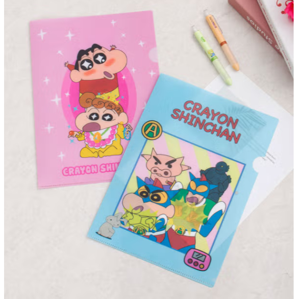 Crayon Shincha nClear File Folder Set (2pcs) – Korean Daiso Official ...