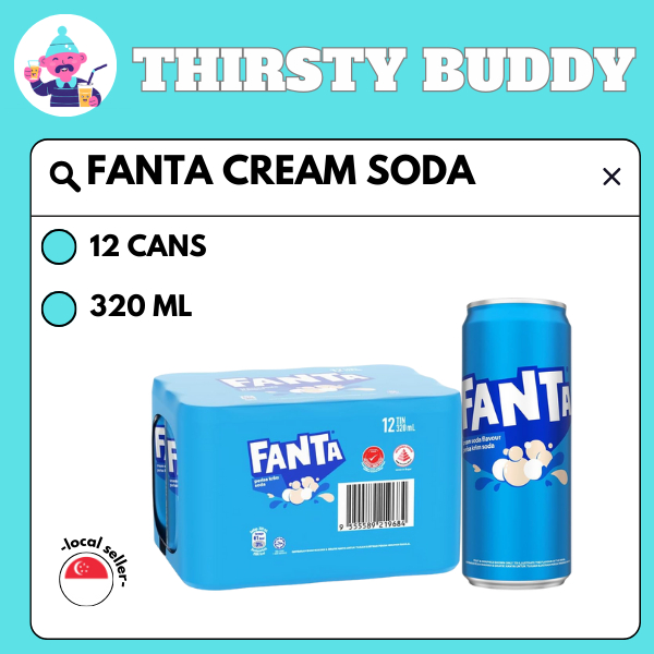 Fanta Cream Soda -12 x 320ml | Shopee Singapore