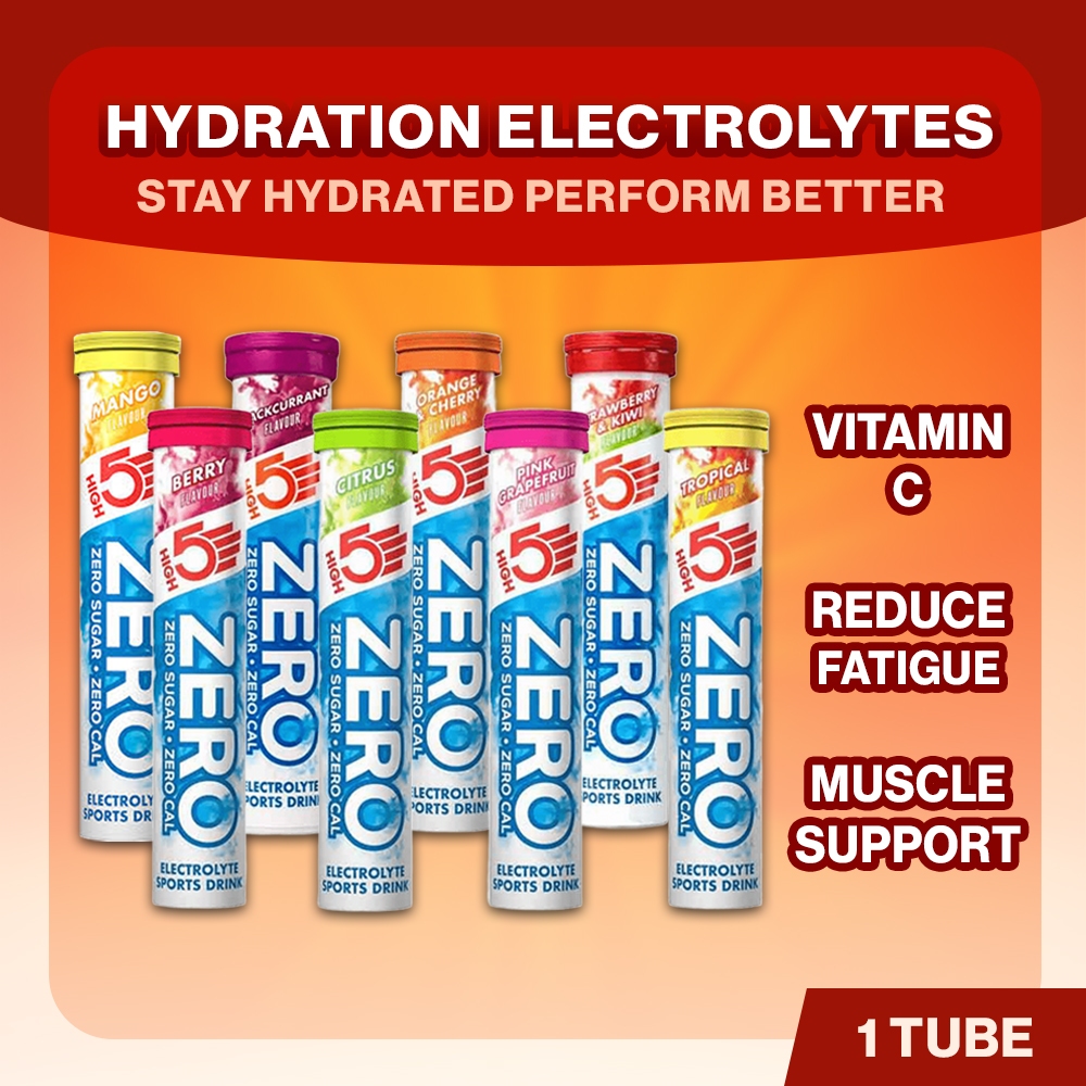 High5 Zero Electrolyte Drink 20 Tablets 1 Tube Electrolytes Endurance ...