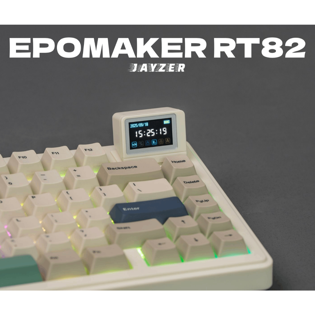 EPOMAKER RT82 Custom Mechanical Keyboard With Mini TV Screen Wired ...