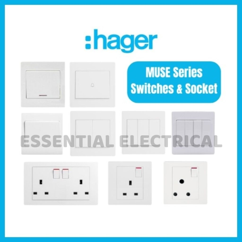 Ready Stock HAGER MUSE FULL SERIES SWITCHES & SOCKET | Shopee Singapore