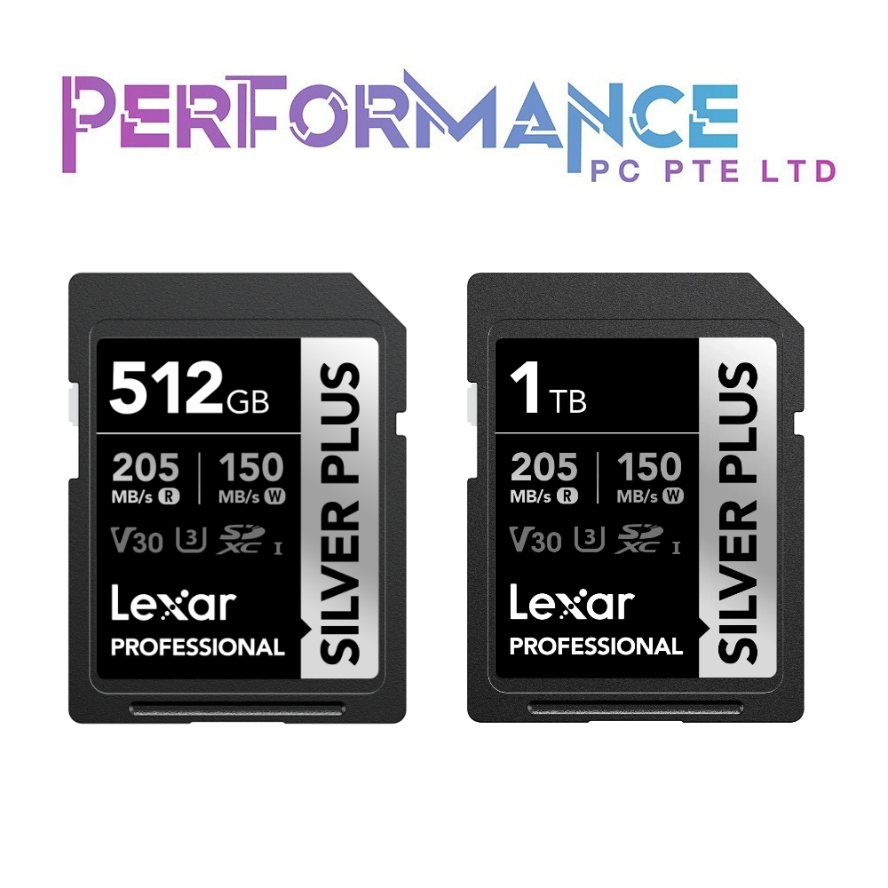 Lexar Professional SILVER PLUS SDXC SD CARD UHS I Card 512GB /1TB ...