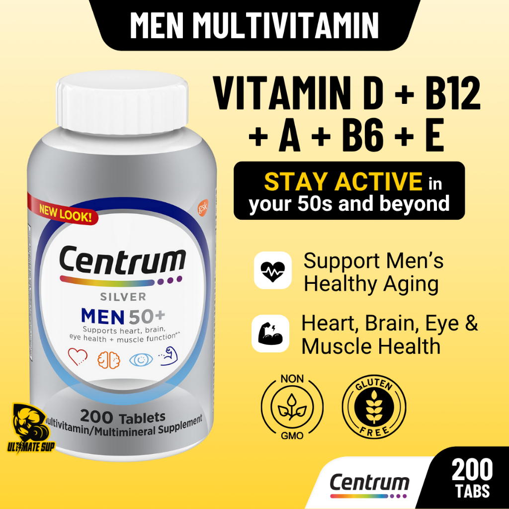 Centrum Silver, Multivitamin for Men 50 Plus, Multivitamin ...
