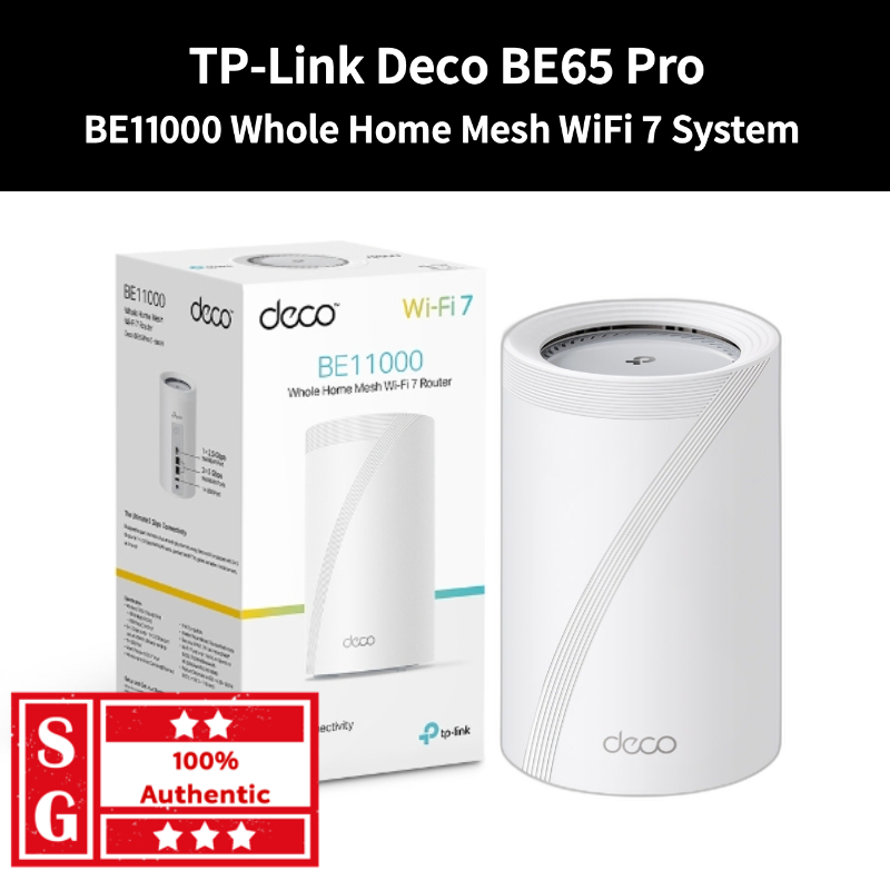 TP-LINK Deco BE65 Pro BE11000 Whole Home Mesh WiFi 7 System TPLINK Home ...