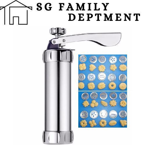 Biscuit Press Set Cookie Maker Machine Kit Stainless Steel 20 Discs 4 ...