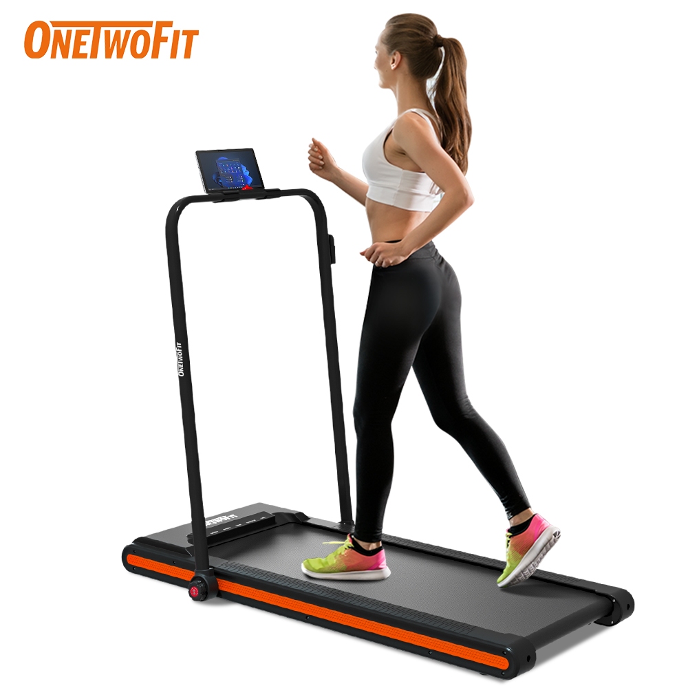OneTwoFit Foldable Treadmill 2 in 1 Electric Treadmill for Home Gym ...