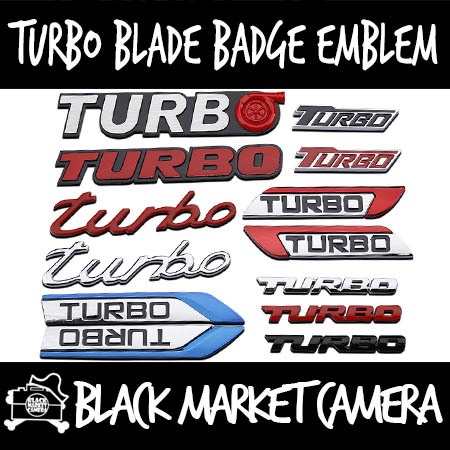 [BMC] Metallic Badge Decal Emblem Car Side Fender Sticker (Turbo/Mini ...
