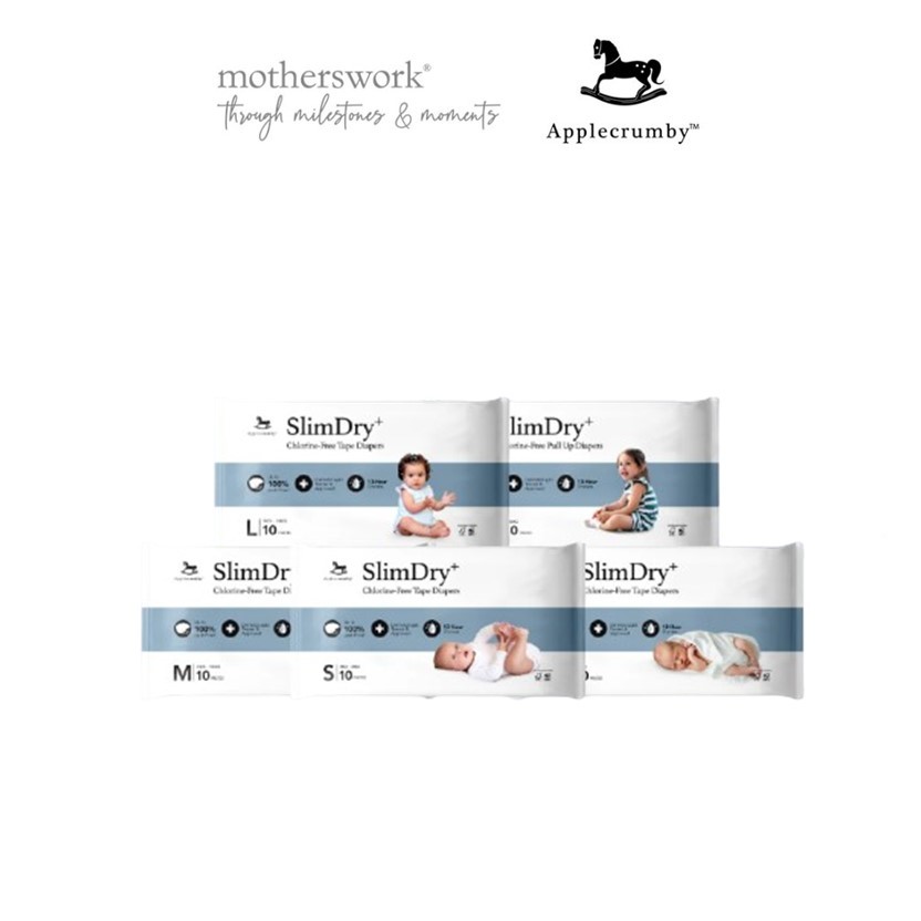 Applecrumby SlimDry EasyDay Mini Diapers | Tape & Pull-Up | Sizes S / M ...