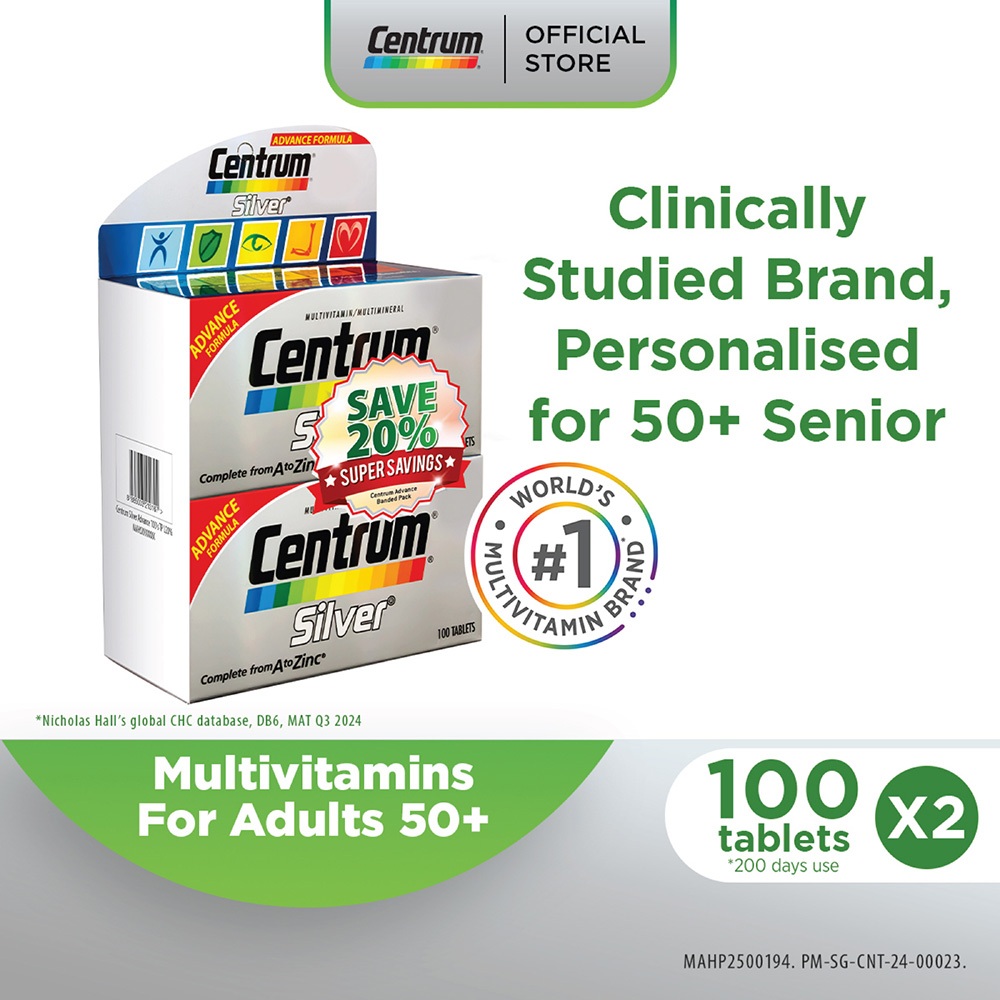 CENTRUM Silver Multivitamin Supplement For Seniors 50+, Energy ...