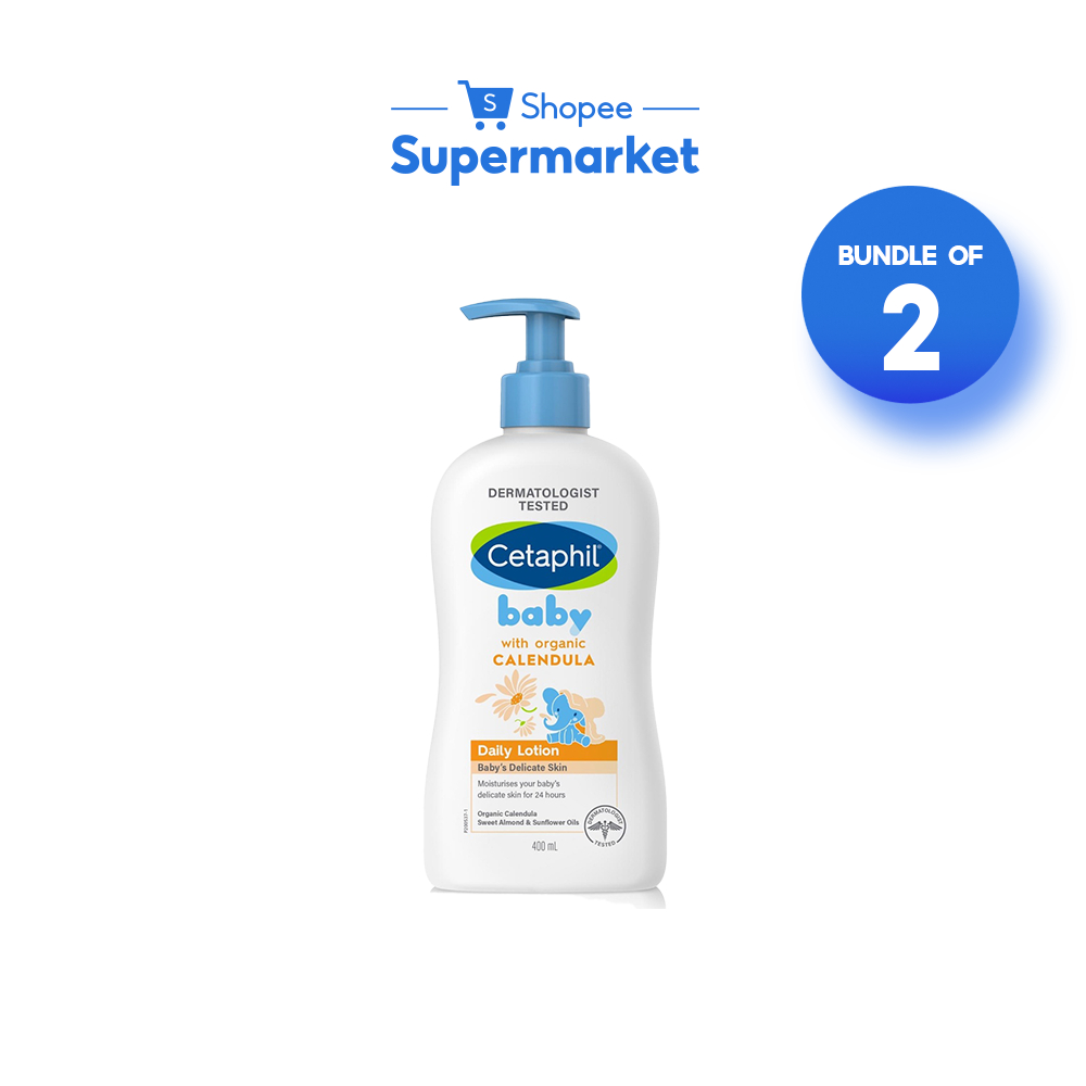 [Bundle of 2] Cetaphil Baby Daily Lotion with Organic Calendula (400ml ...