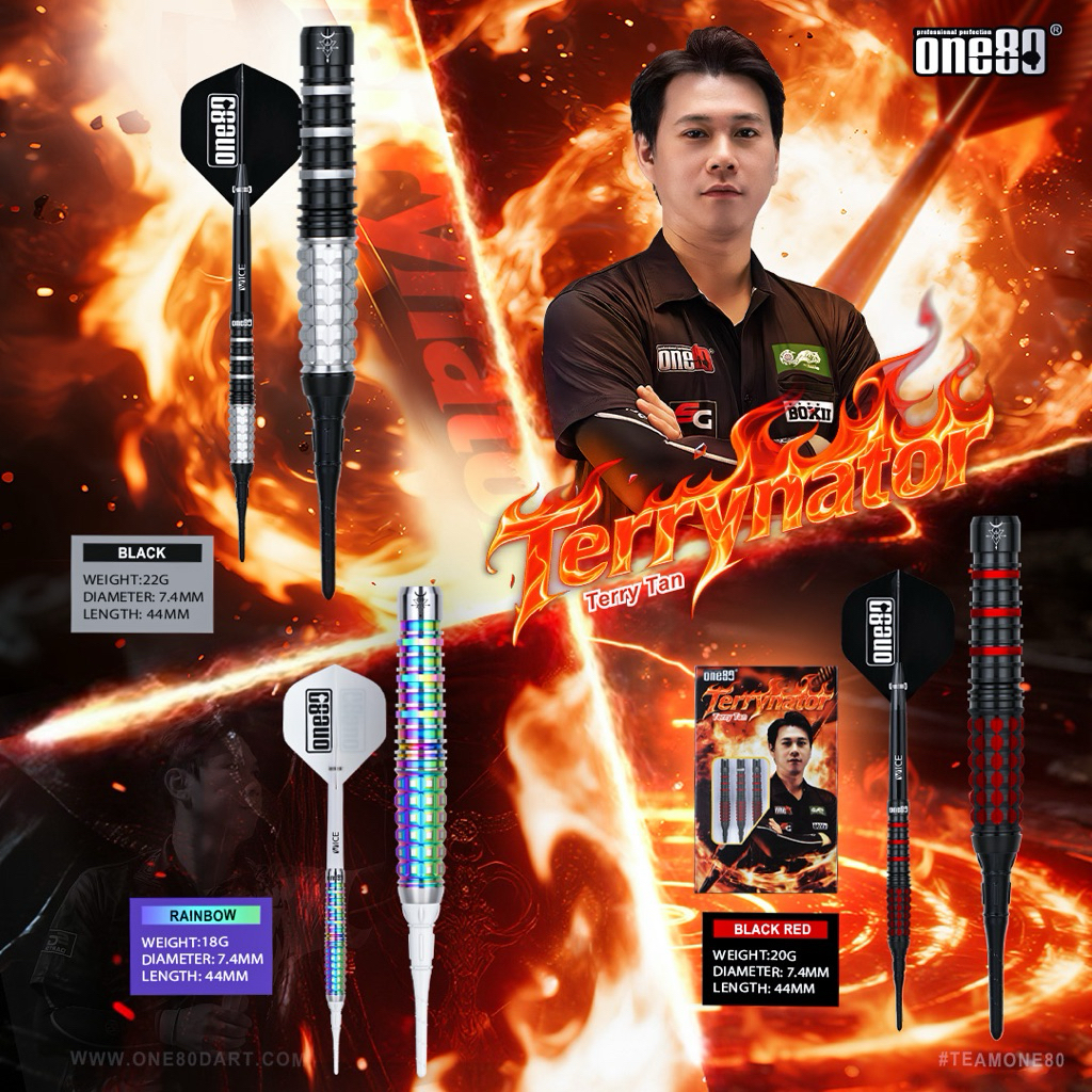 One80 Darts • Terrynator • Terry Tan • 18g 20g 22g • SGDARTS | Shopee ...