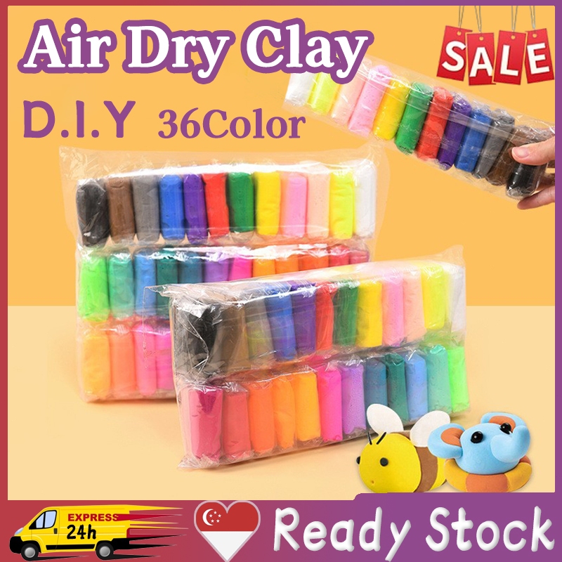 SG-Stock 36Pcs/36 Colors Polymer Clay Air Dry Clay Super Light Soft ...