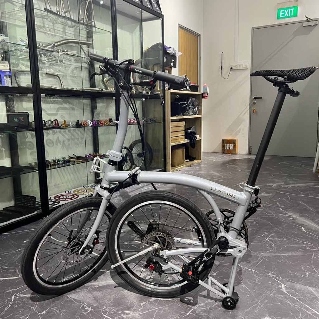 20” Aluminium trifold bike Liaoge L10 hydraulic disc brake Shimano ...