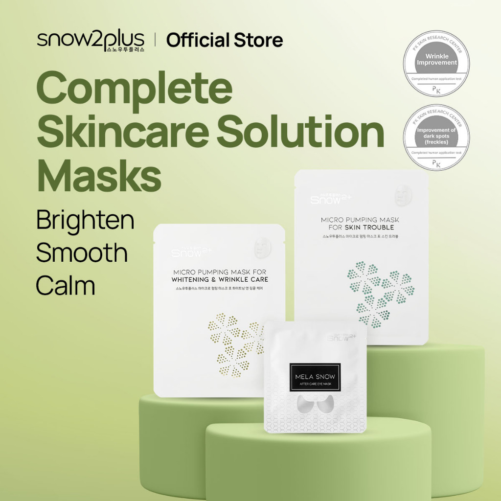 [Snow2+ Official] Premium Face Mask Collection | Eye Brightening (1pair ...