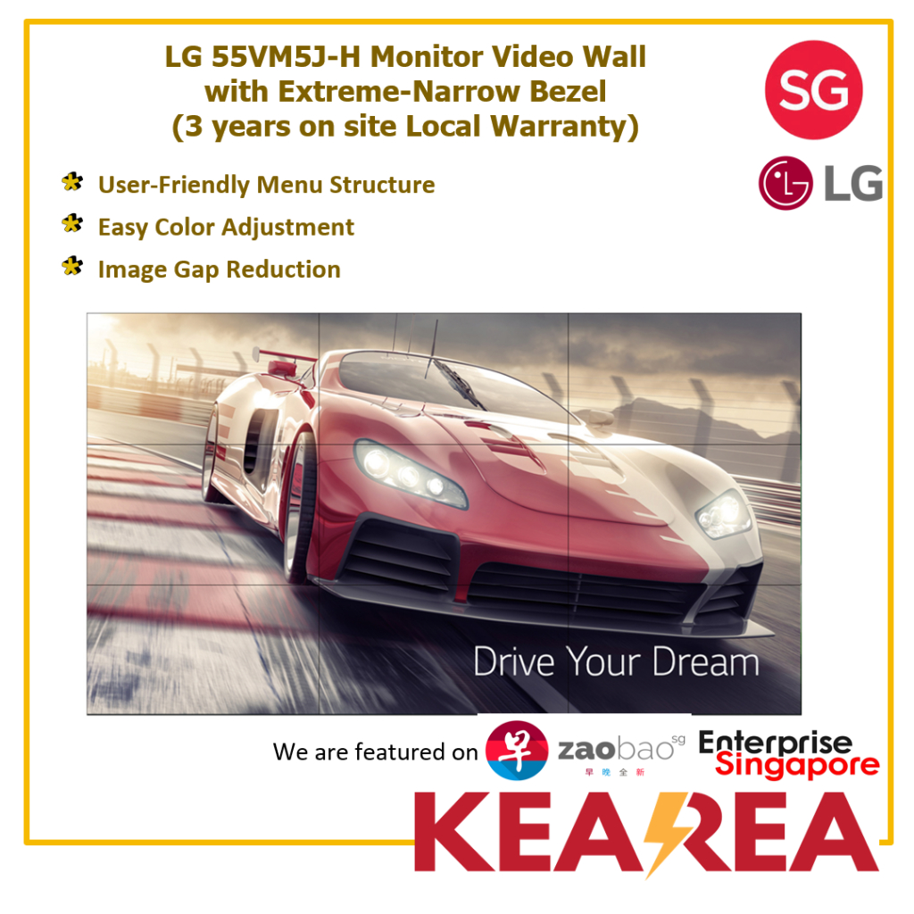 LG 55VM5J-H 55 Inch Video Wall Display Monitor – Extreme-Narrow Bezel ...