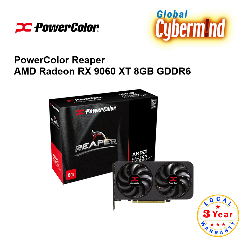 POWERCOLOR Reaper AMD Radeon RX 9060 XT 8GB GDDR6 - 3 years local ...