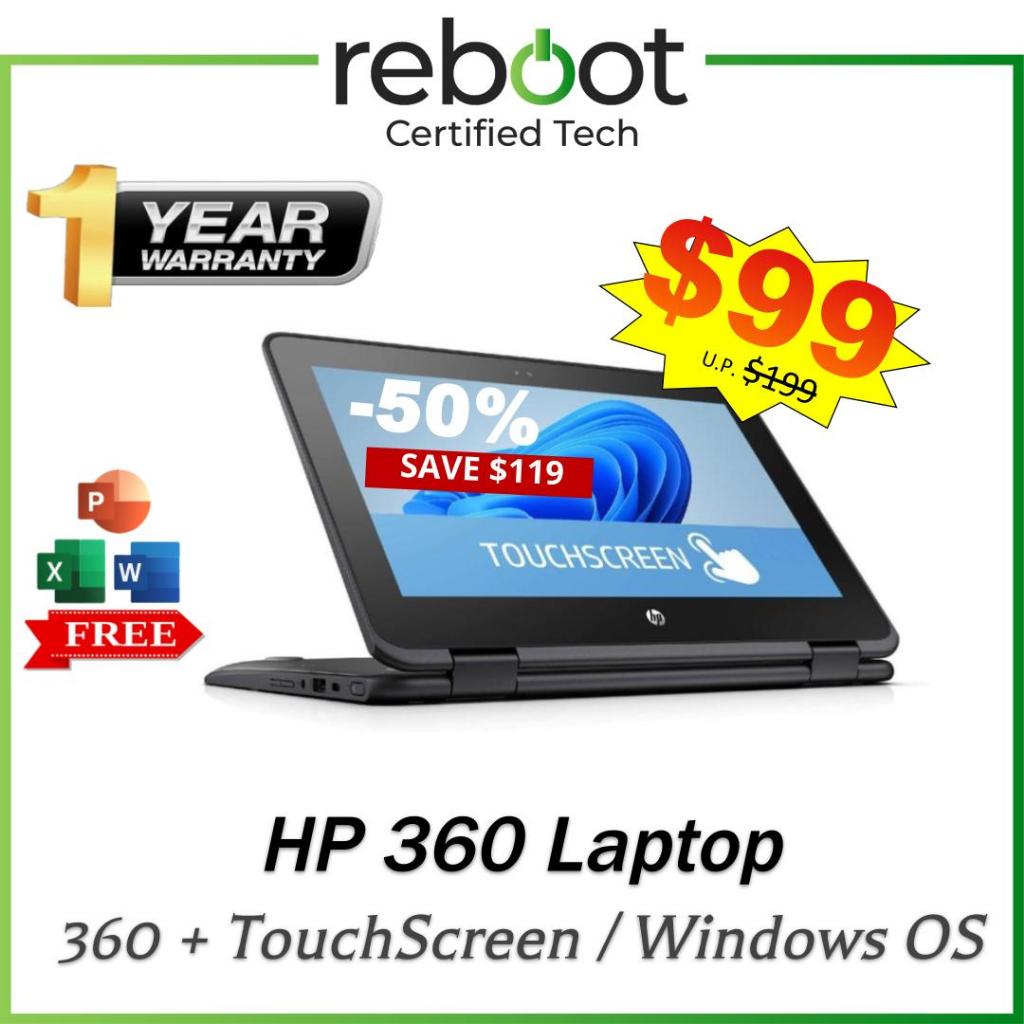 HP 360 Touch Screen Laptop | 360 Flip | Free MS Office | Windows OS ...