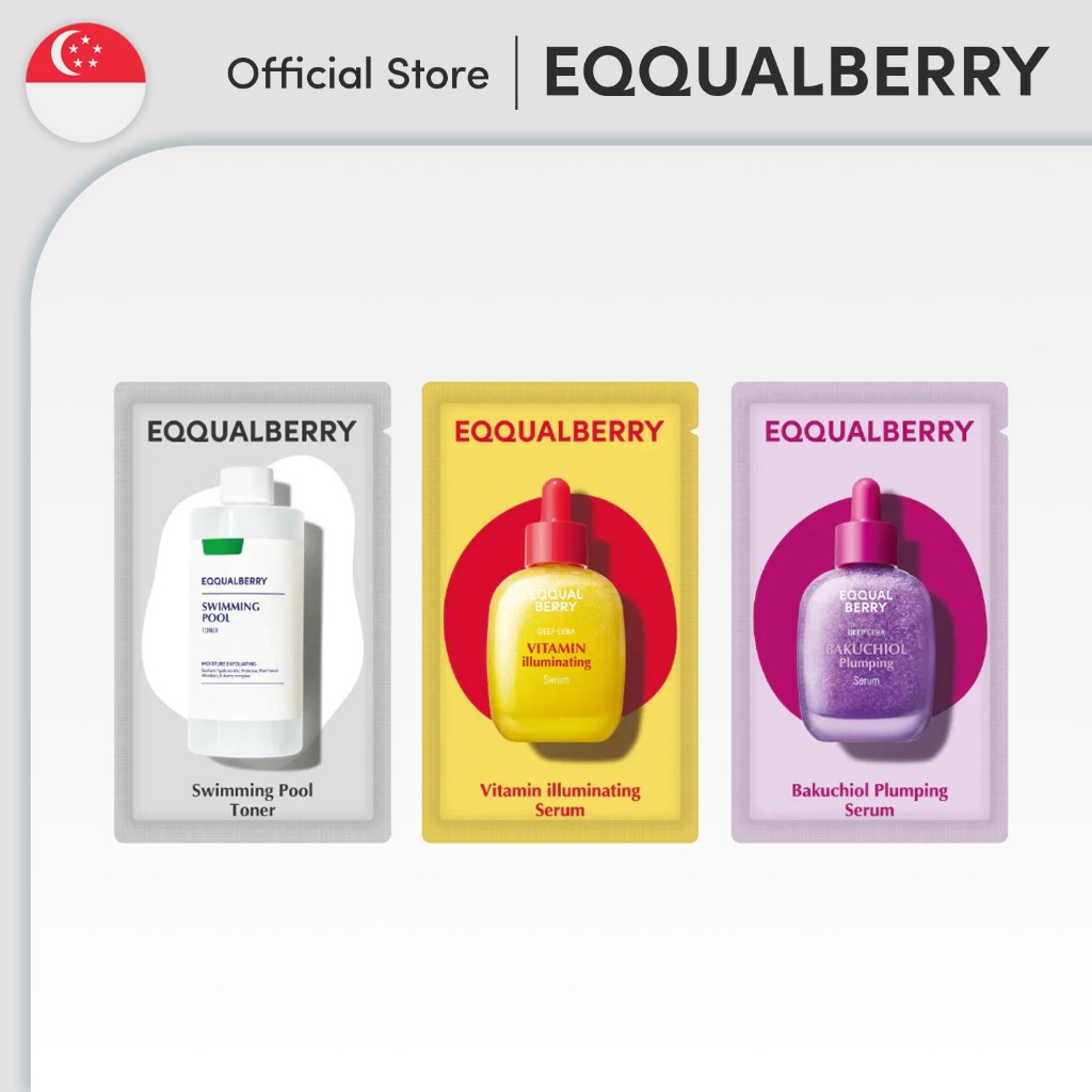 [EQQUALBERRY Official] Trial Sachet Kit (Toner 2ml + Bakuchiol Serum ...