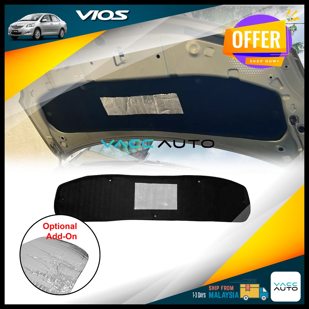 Toyota Vios (2nd Gen) Front Bonnet Soundproof Hood Insulator Insulation ...
