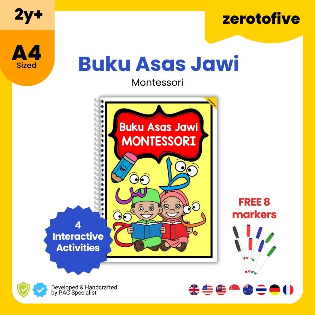 [zerotofive] Montessori Preschool Jawi Basic Book Hijaiyah Letters ...