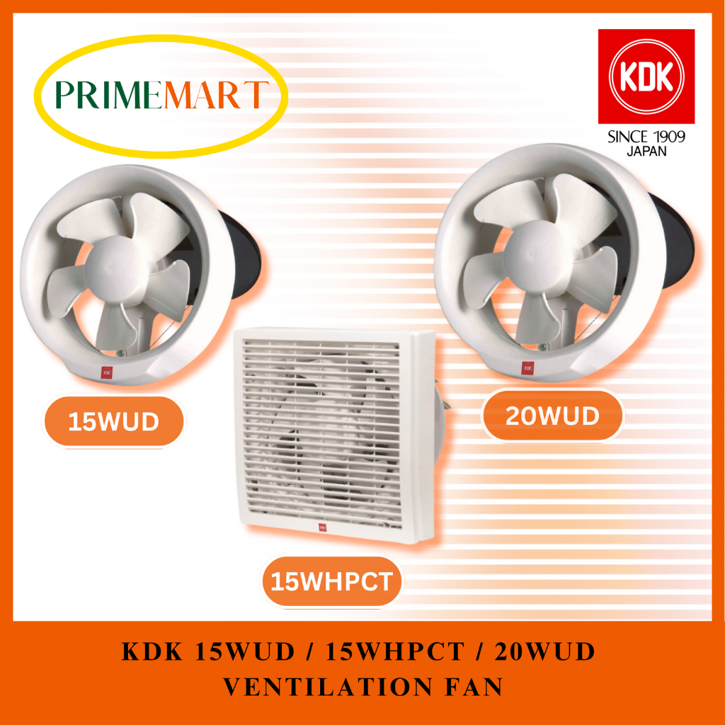 KDK 15WUD / 15WHPCT / 20WUD VENTILATION FAN + 1 YEAR WARRANTY ...