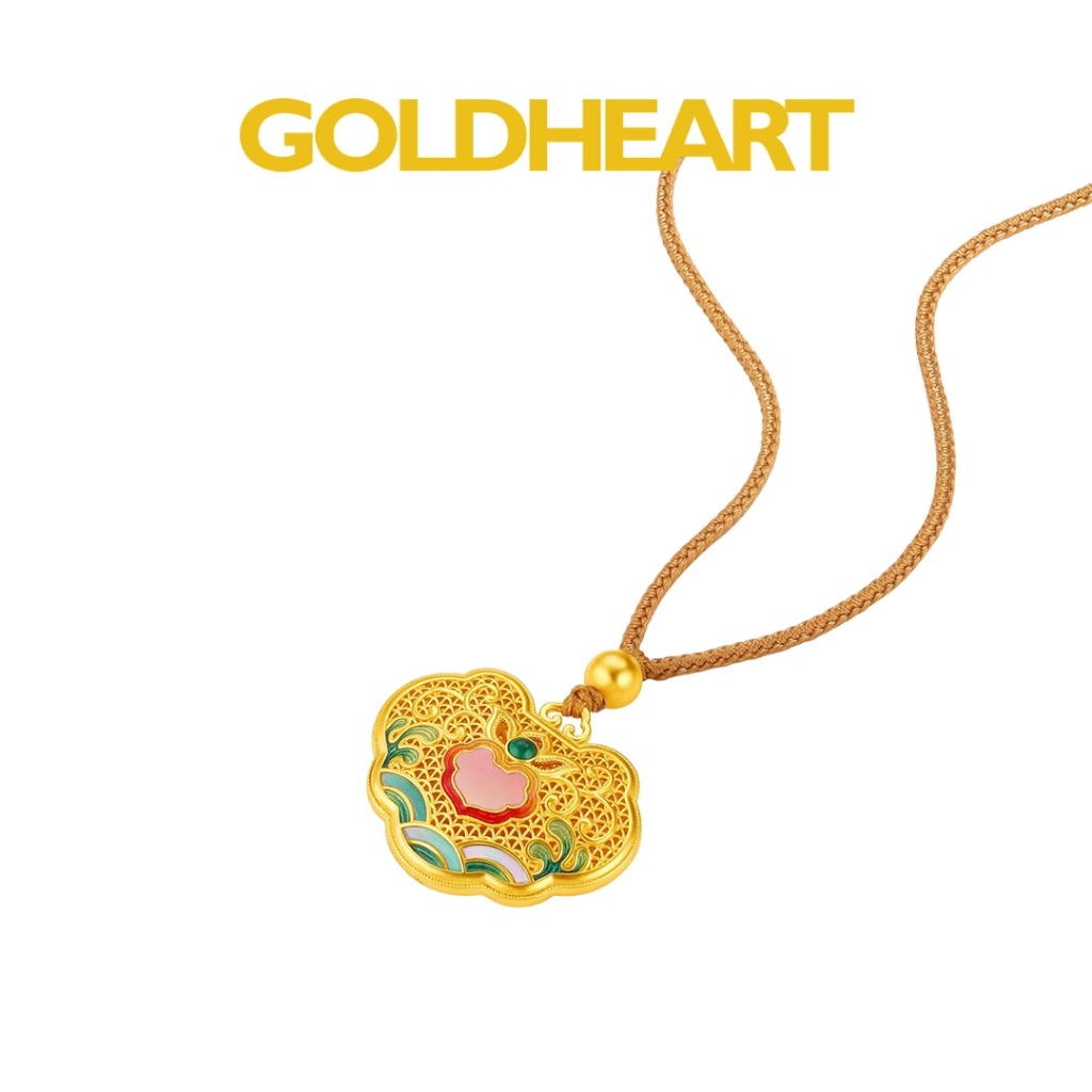 Goldheart 999 Gold Gu Fa Jin Longevity Lock Necklace | Shopee Singapore