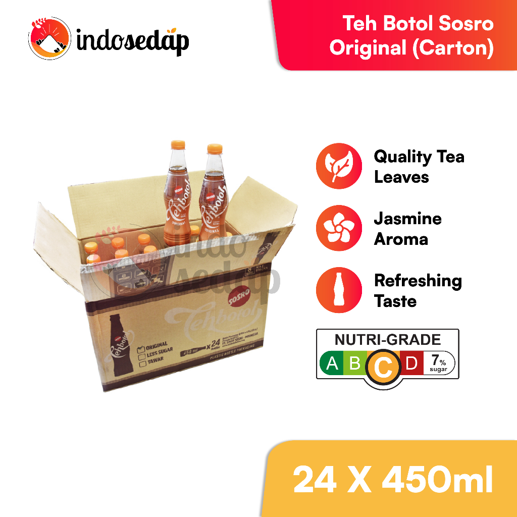 IndoSedap Sosro Teh Botol Original | Authentic Original Indonesian Tea ...