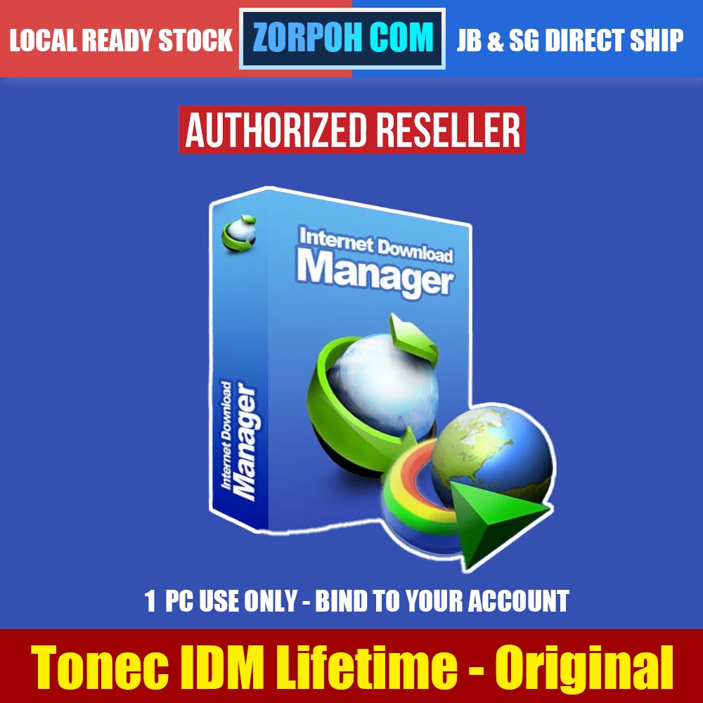 Original idm Internet Download Manager (IDM) Lifetime Key 1 PC Device #idm #IDM | Shopee Singapore