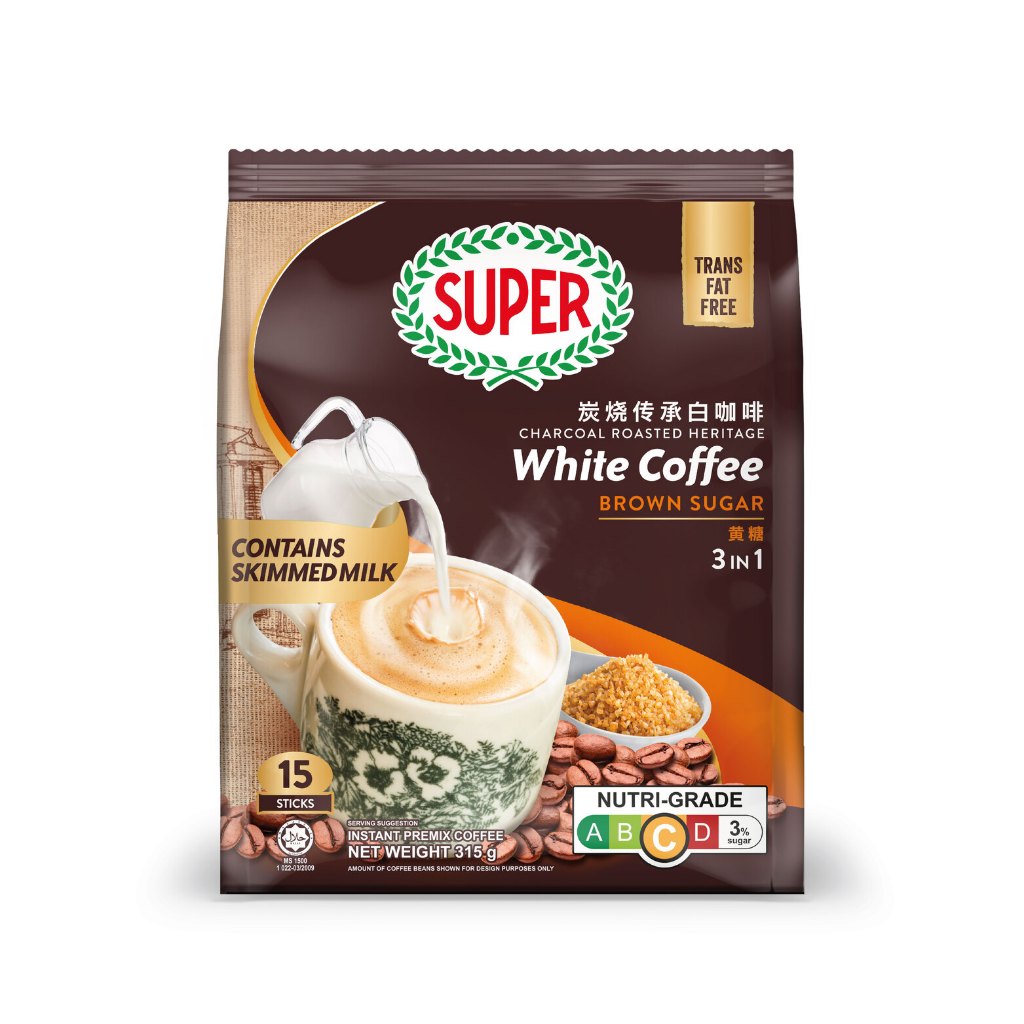 Super White Coffee 3in1 Brown Sugar (15x21g) | Shopee Singapore