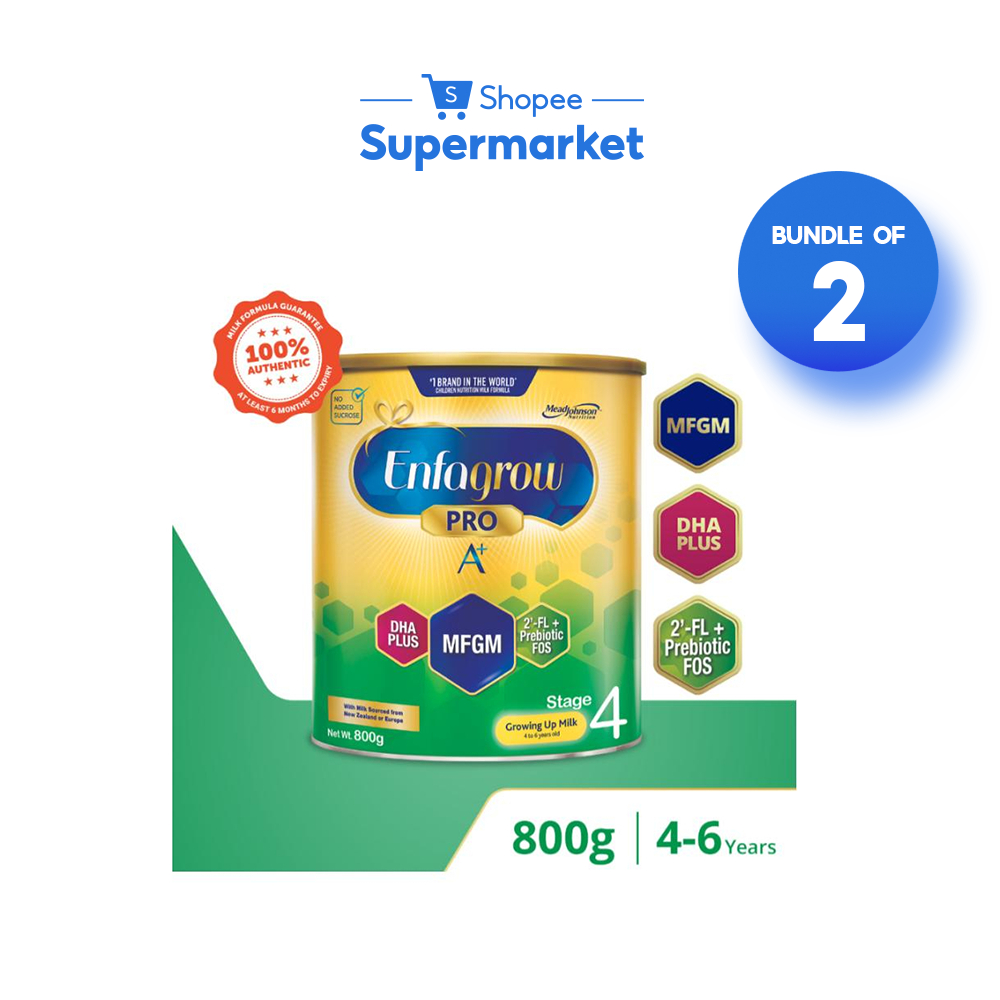 [Bundle of 2] Enfagrow Pro A+ Stage 4 Milk Powder Formula (800g ...