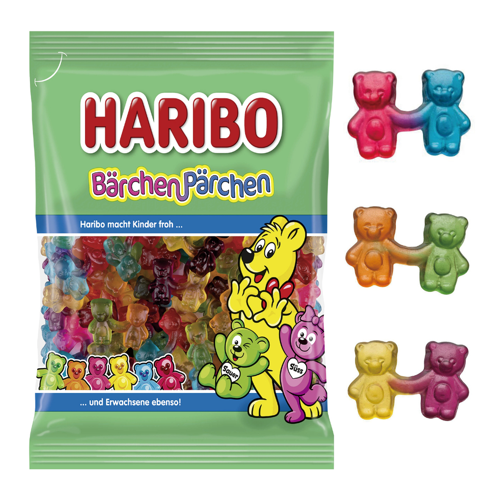 Haribo gummy 160g 175g Germany Bear Couple Sour Sweets candy goldbear ...