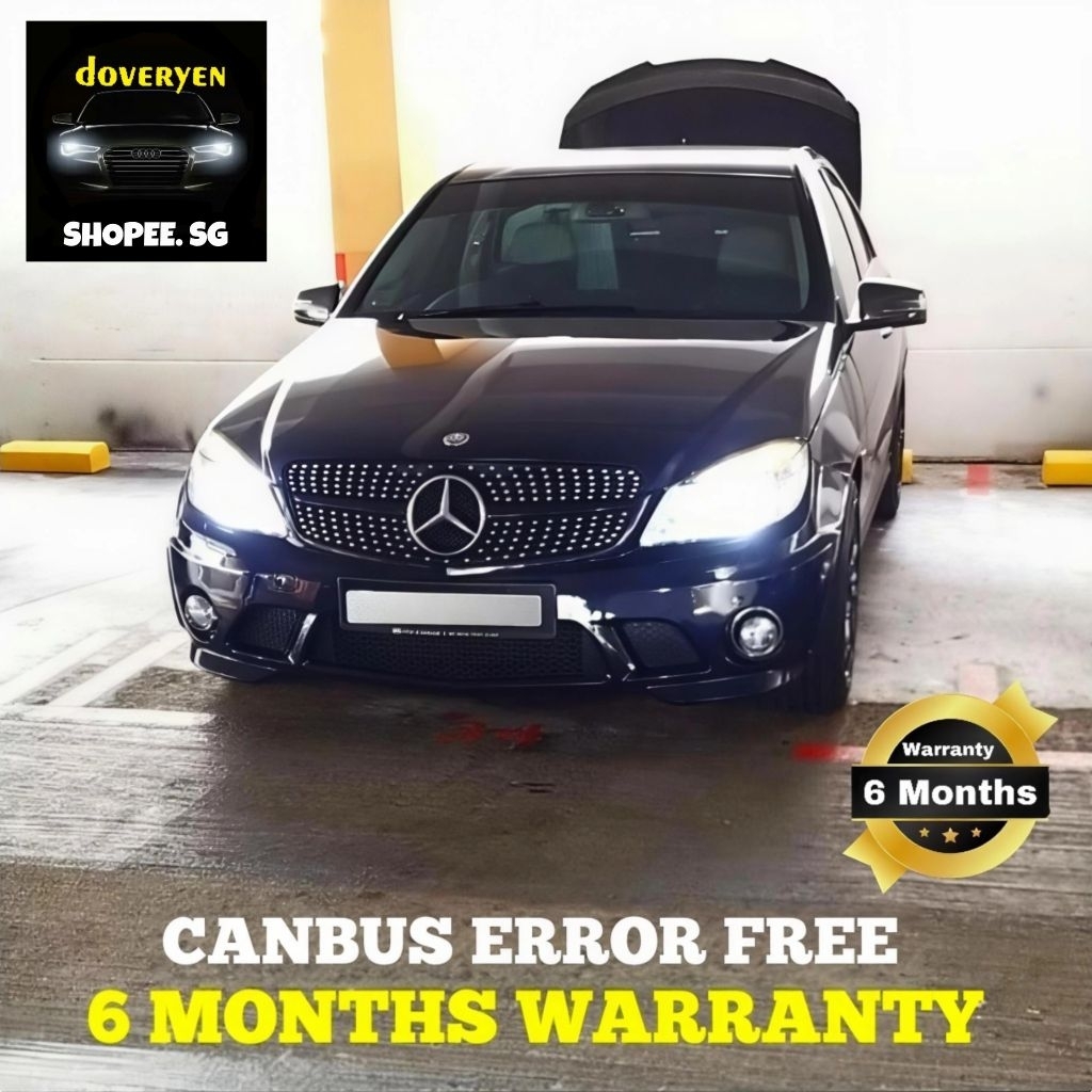 Mercedes W204 C-Class💡6500k White Canbus LED Headlight Light Bulb⭐100% ...