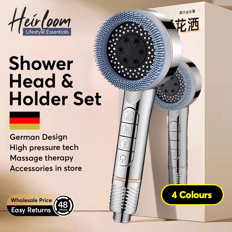 German Premium Shower Head Handheld | High Pressure, Spa Massage ...