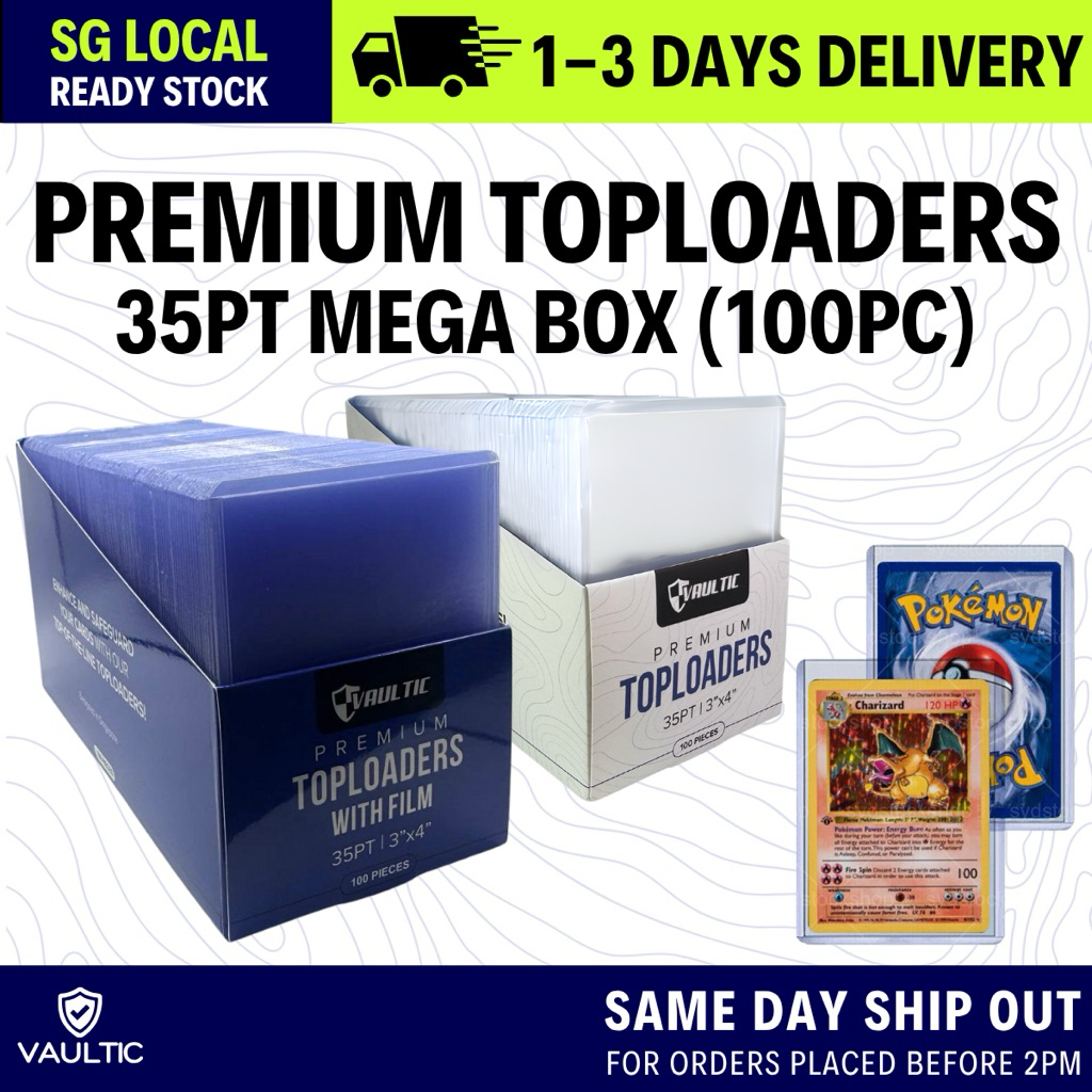 🇸🇬 100pc CHEAPEST IN SG!🔥 Premium Toploader MEGA BOX 35pt (100pc ...