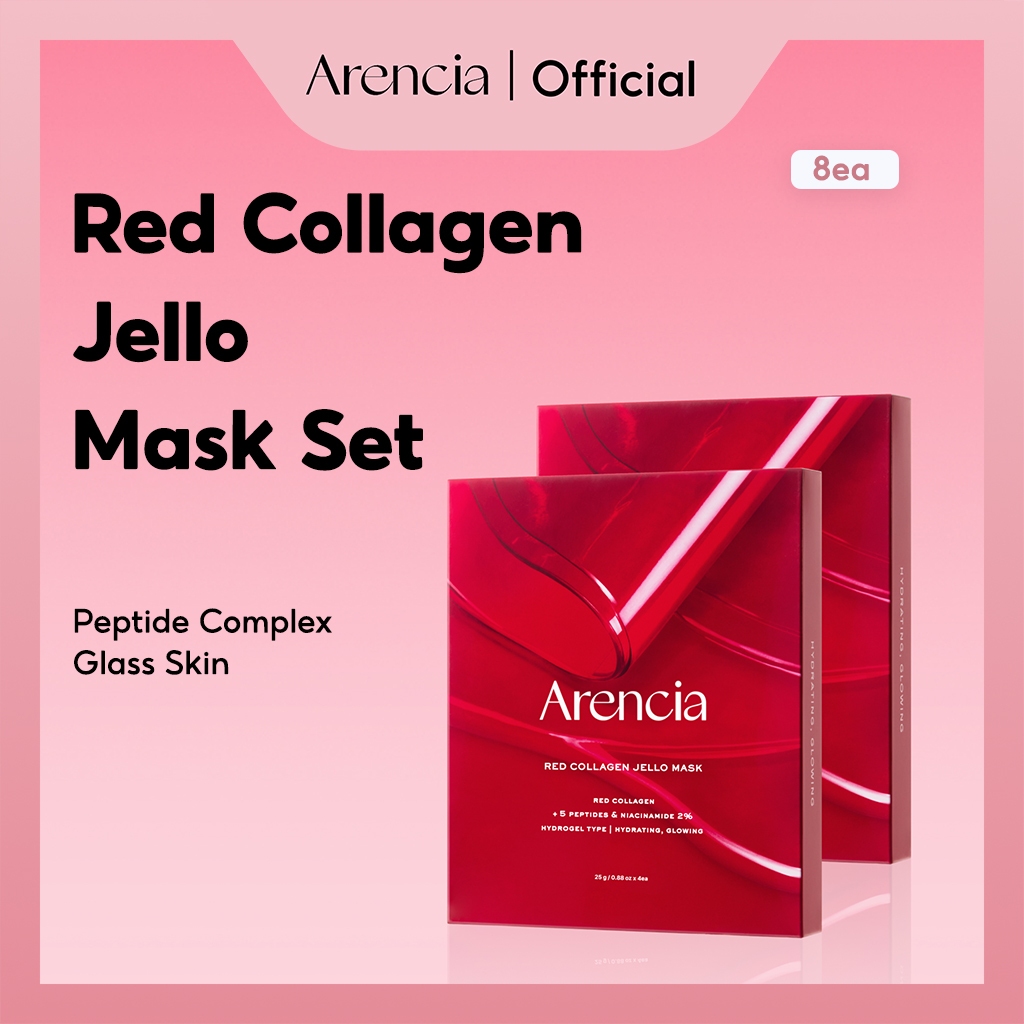 [Bundle of 2][Arencia] Red Collagen Jello Mask 4ea * 2ea(8ea) | Shopee ...