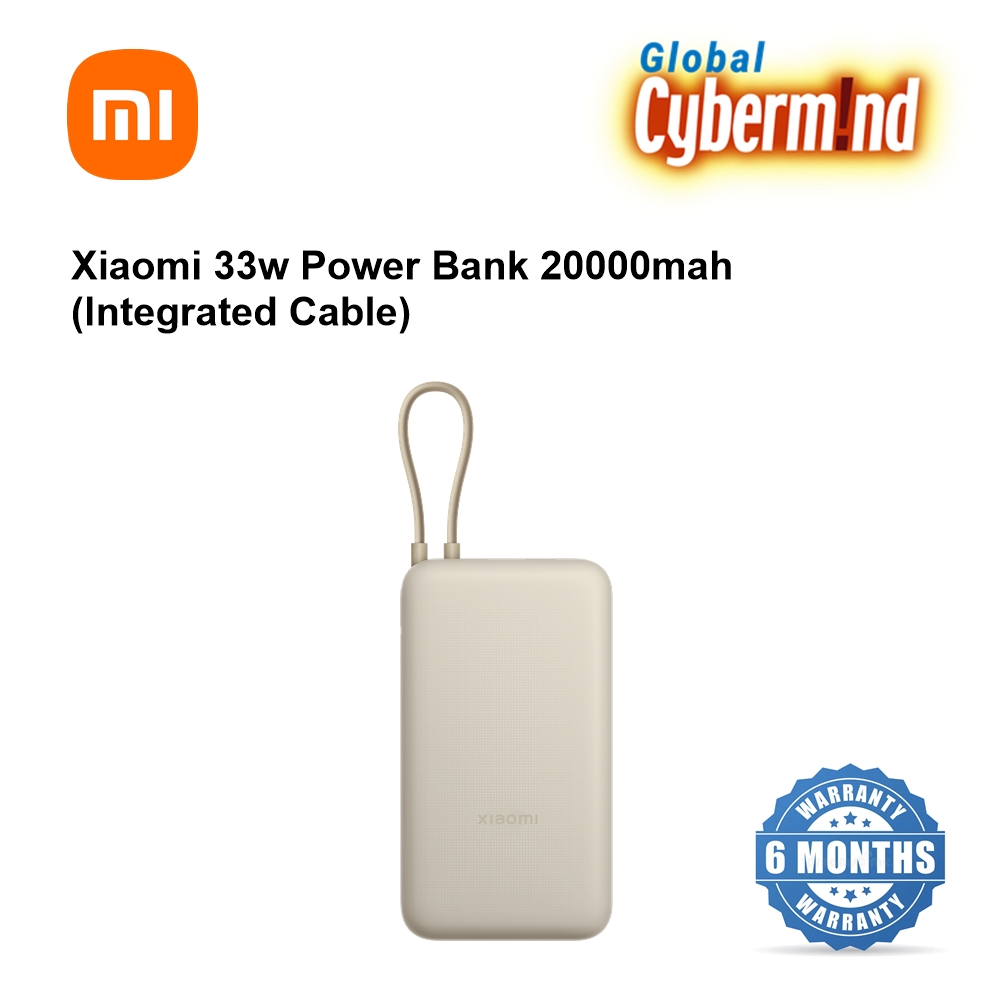 Xiaomi 33w Power Bank 20000mah Integrated Cable - 6 months Local ...