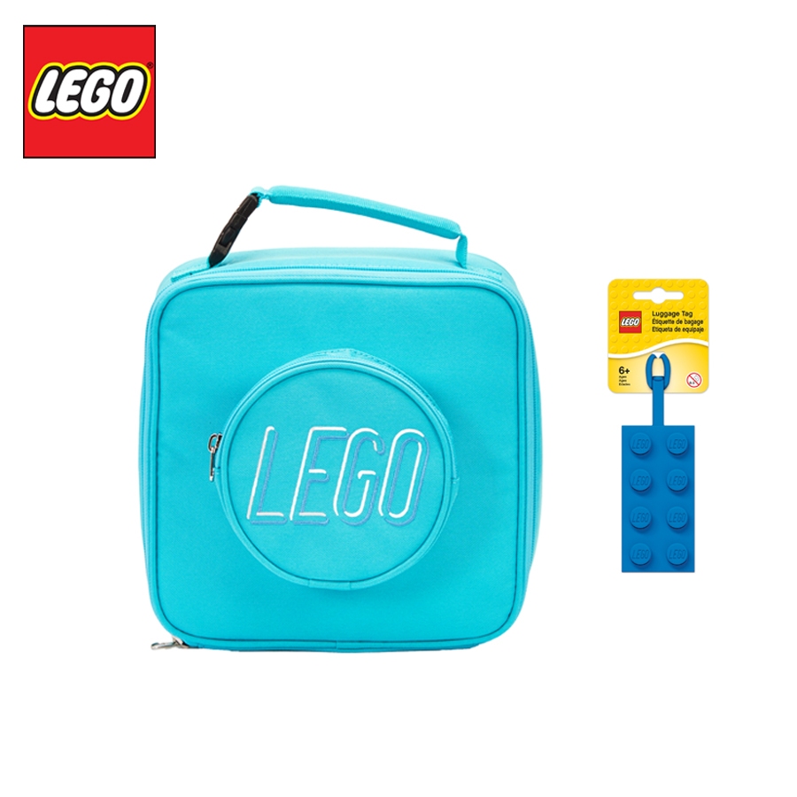 LEGO Brick Lunch Bag Azur & LEGO Bag Tag 2x4 Blue Set – Official LEGO ...