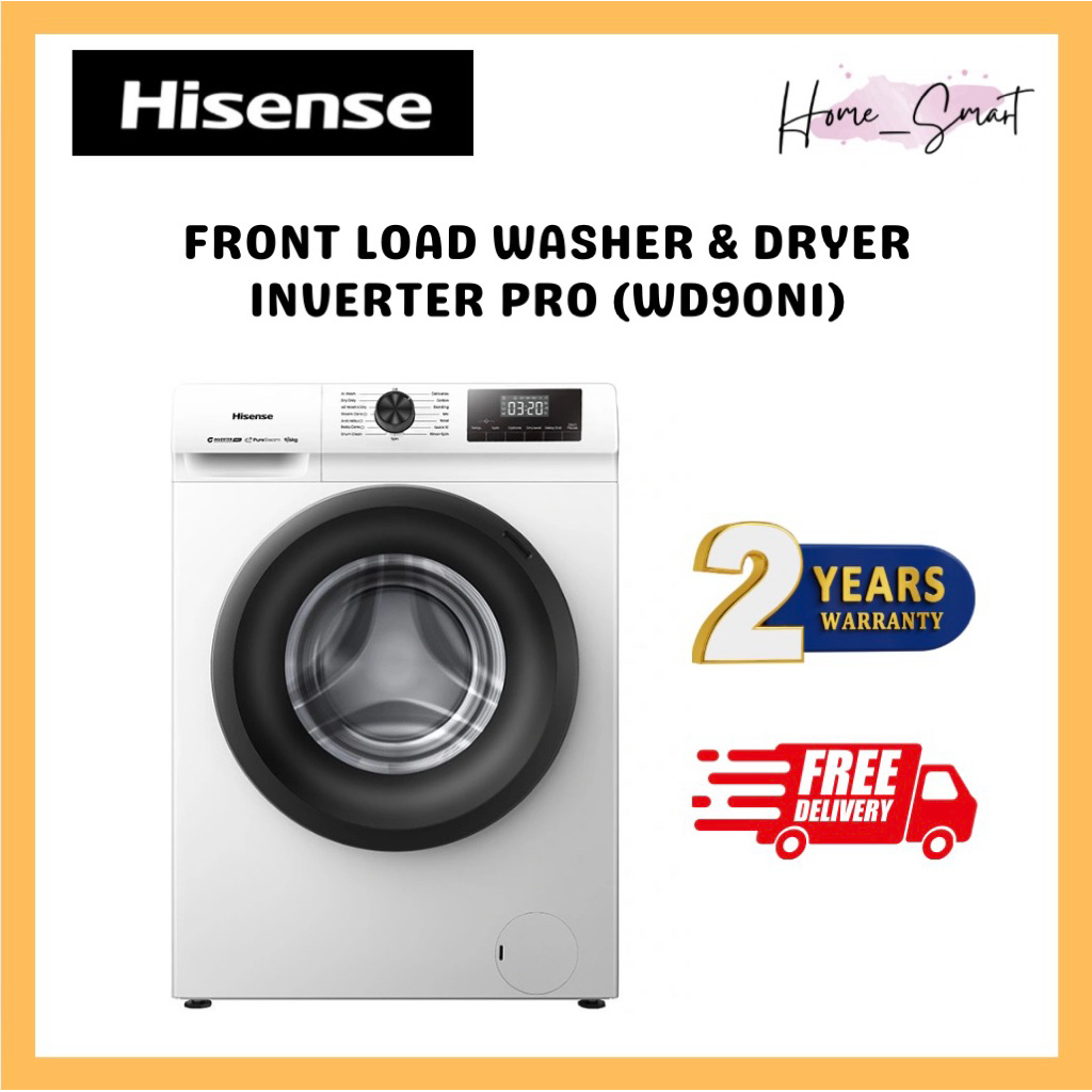 Hisense WD9ON1 NIC Series Front Load Washer & Dryer 9/6 kg [4 Ticks ...