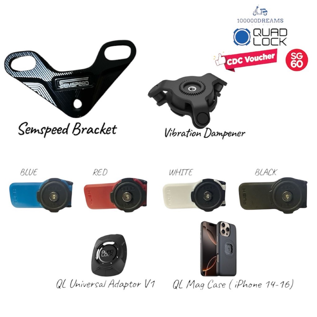 Semspeed Xmax Naked Handlebar Bracket for Quadlock Phone Holder ...