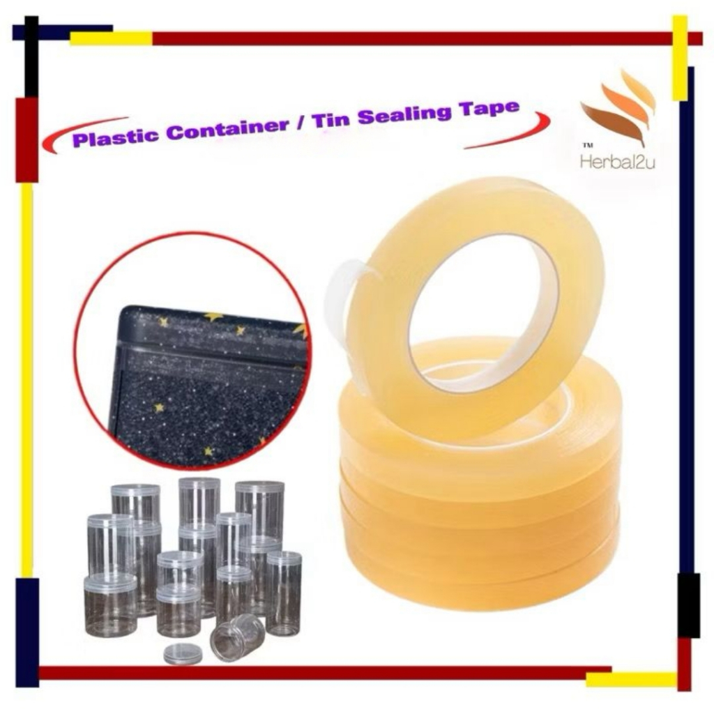 [2 rolls] Food Plastic Container & Tin Sealing Tape/ Food Cookies Tea ...