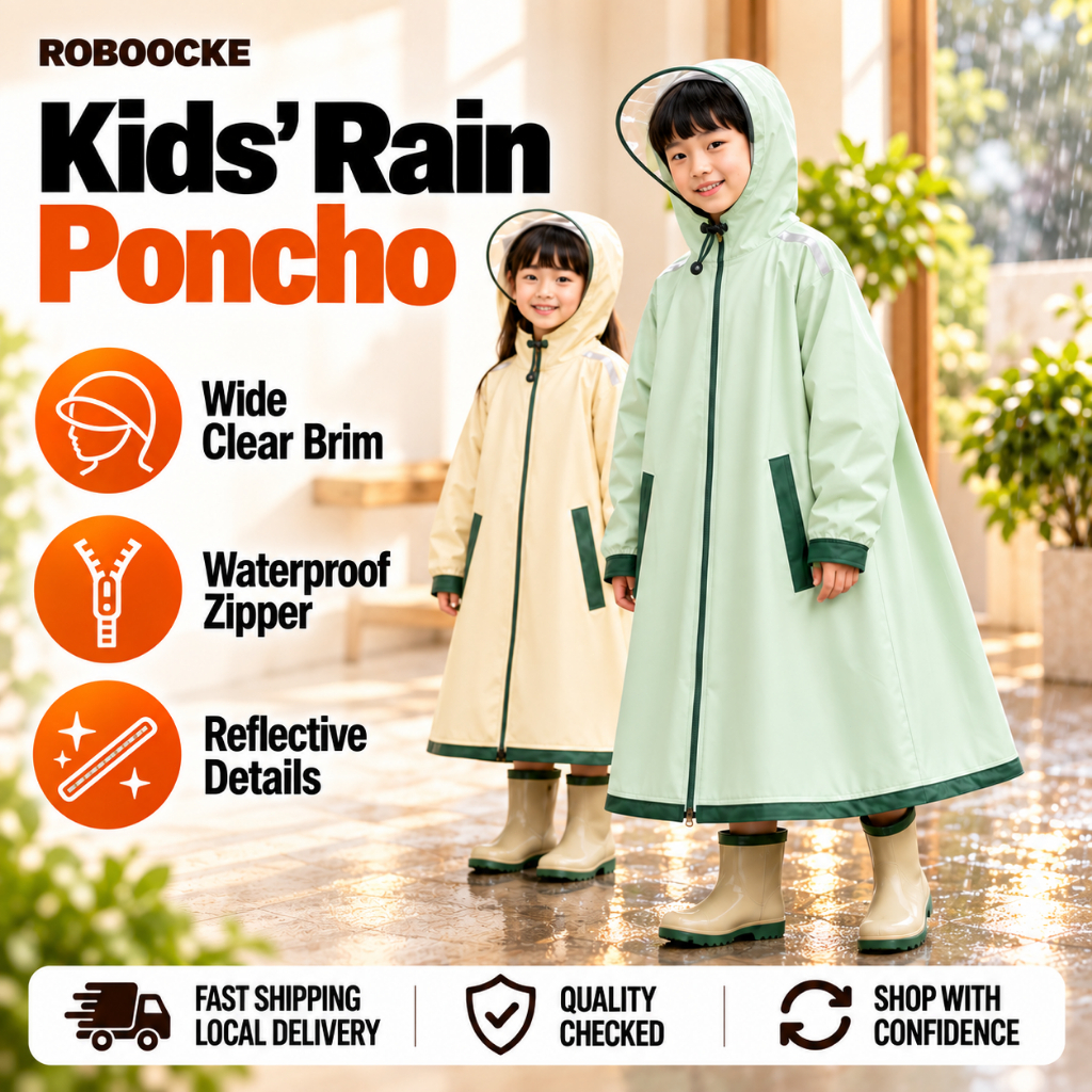 【SG】Children's Raincoat Kids Raincoat Full Body Waterproof Heavy Rain ...