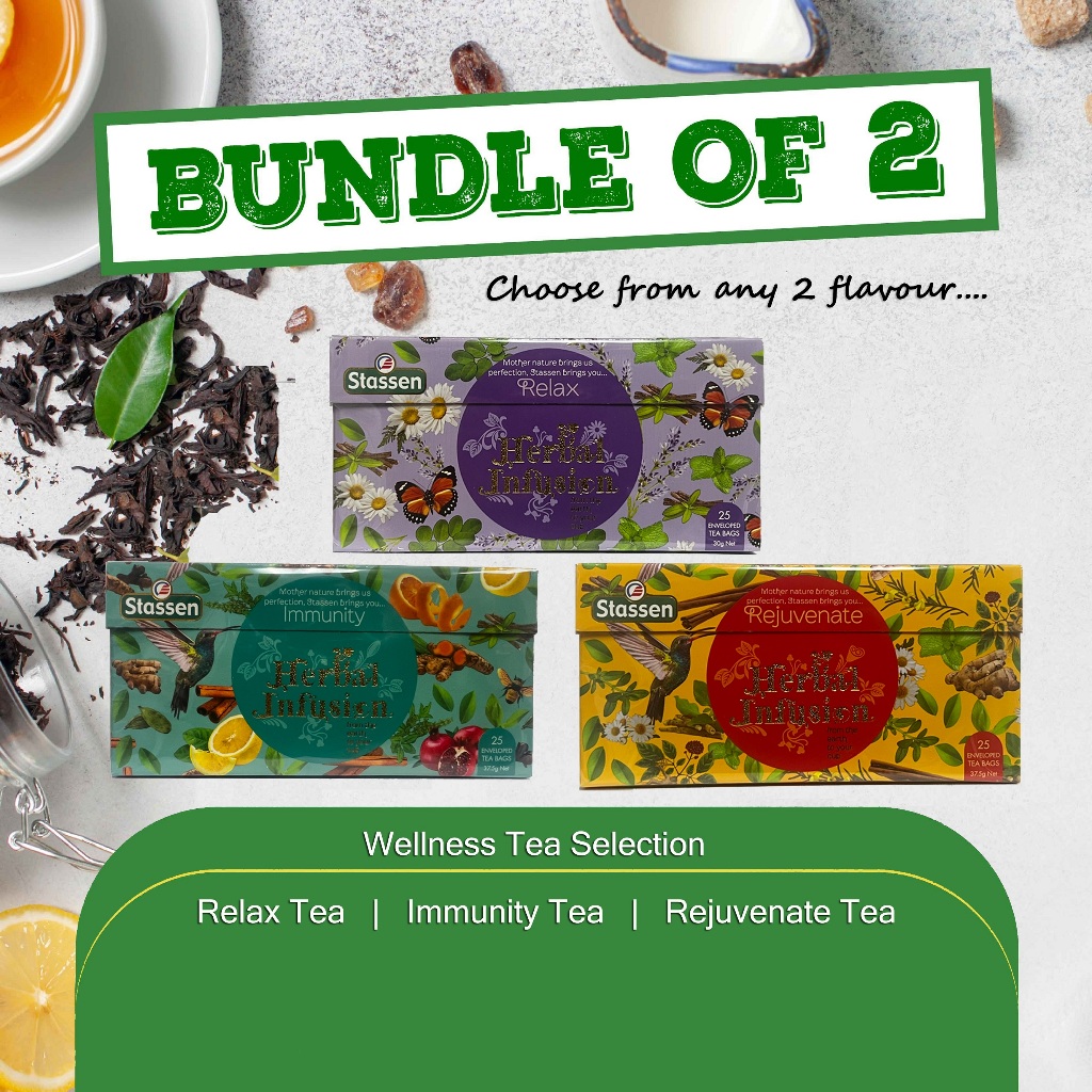 [Bundle of 2] Stassen Premium Wellness Tea x 2 Box (25 sachet/box) - 3 ...