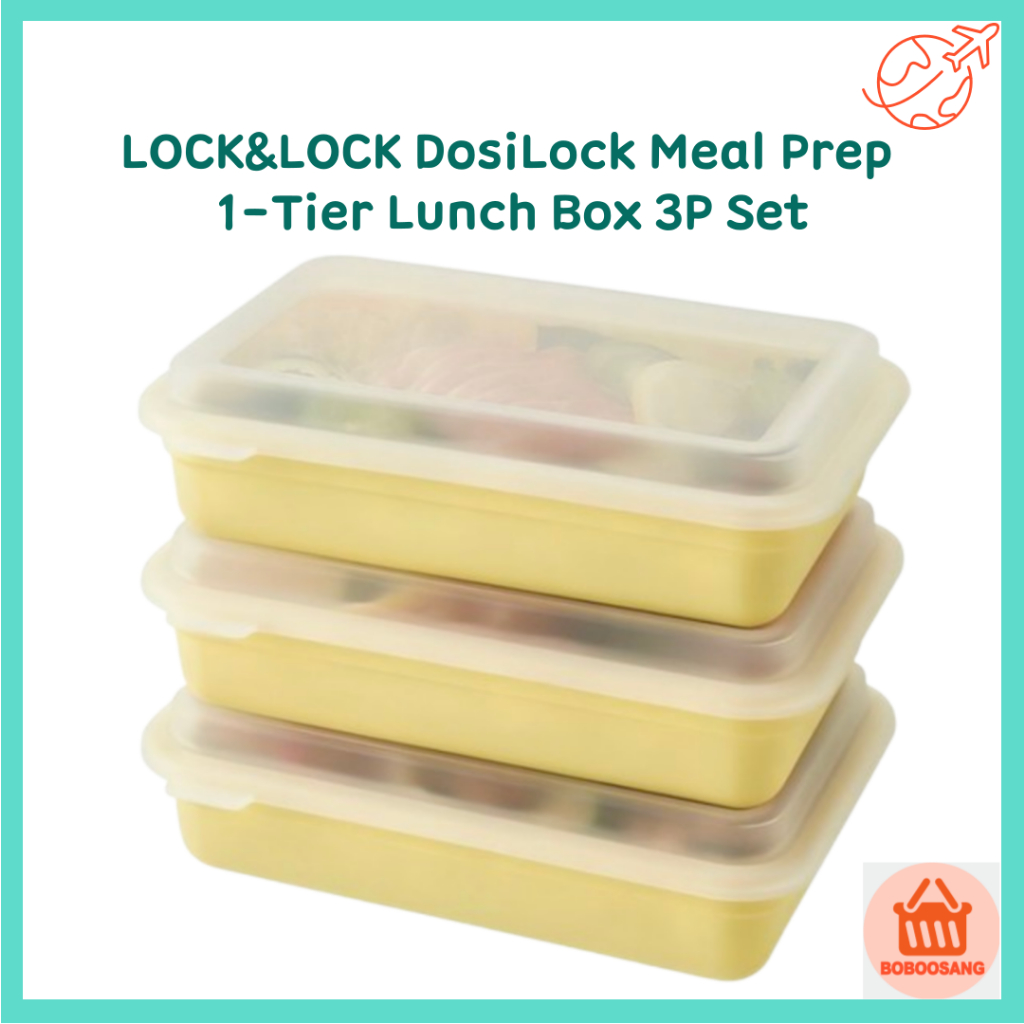 LOCK&LOCK DosiLock Meal Prep 1-Tier Lunch Box 3P Set LocknLock Lunch ...
