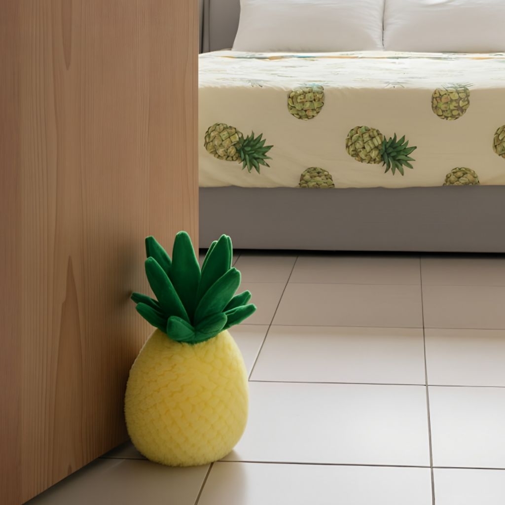 Fun Quirky Nostalgic Pineapple (Ong Lai) Weighted Plush Door Stopper by ...