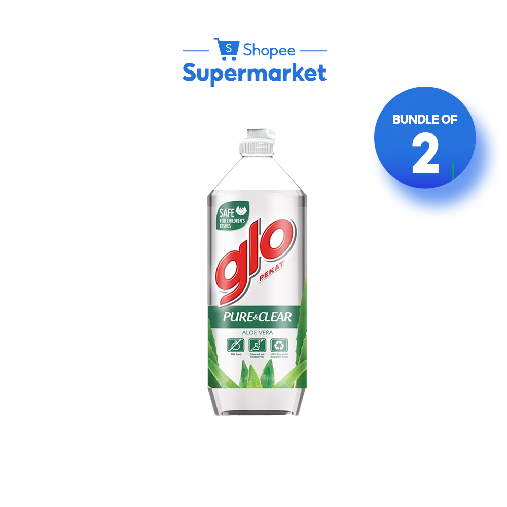 [Bundle of 2] Glo Dishwashing Liquid Aloe Vera (800ml) | Shopee Singapore