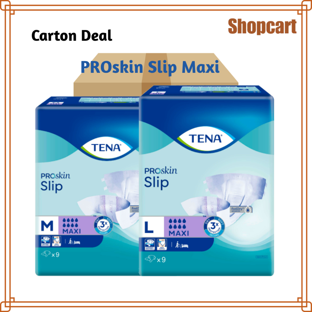 Tena PROskin Slip Maxi M / L ( 8 x 9s) for Adult Incontinence SG Version | Shopee Singapore