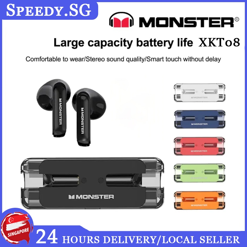 SG【Ready Stock】Monster XKT08 Gaming Wireless Bluetooth 5.3 Sports ...